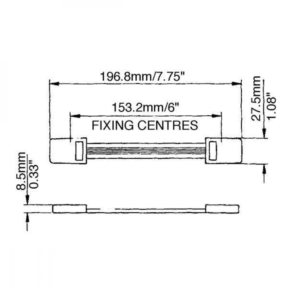 Penn H1013 rúčka kufrová pásková 167mm