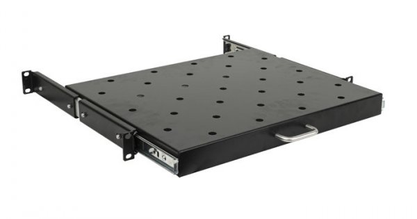 Showgear 19-inch 1U Fixed Sliding Rack Mount Shelf